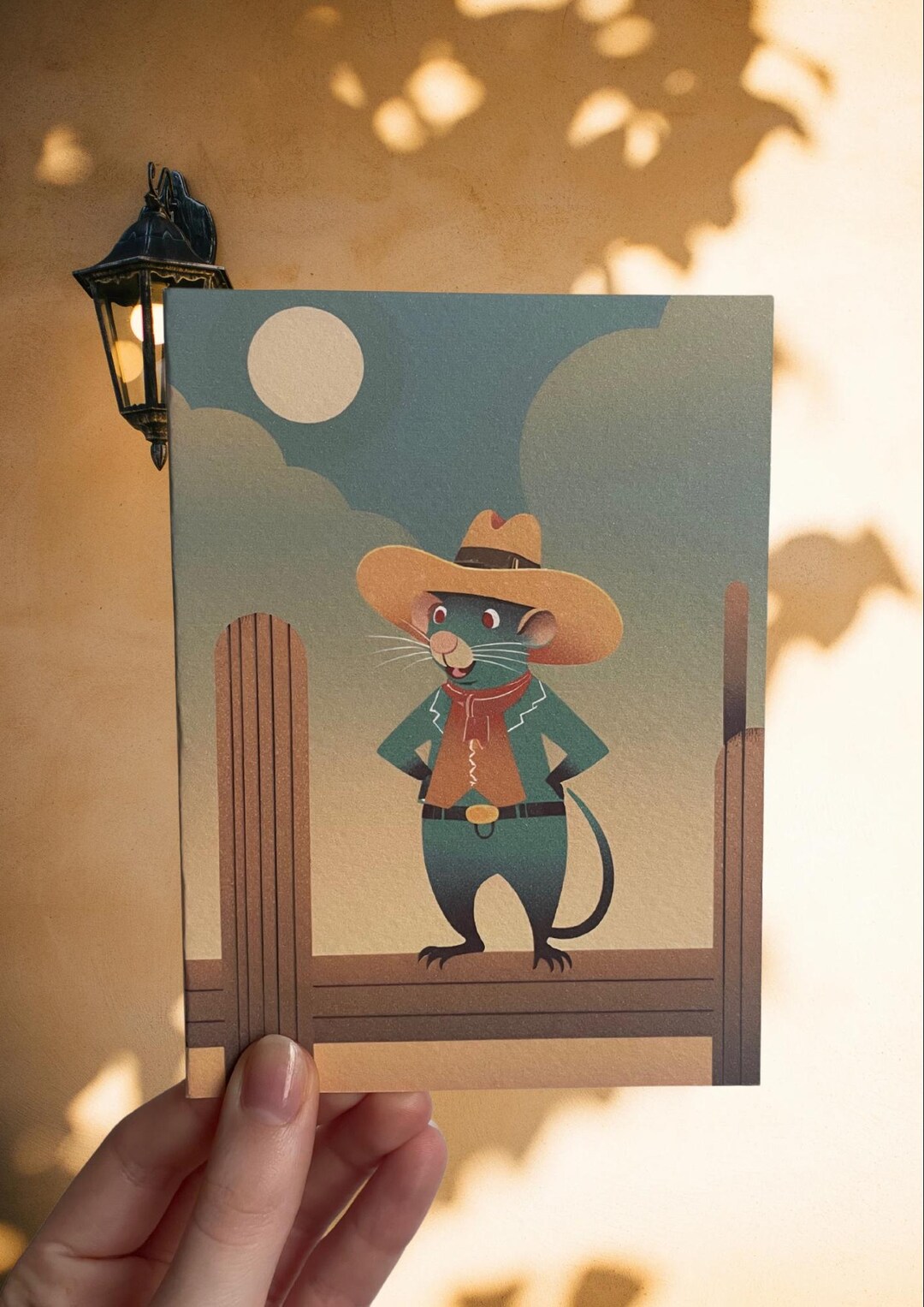 Cowboy Rat Greeting Card – Quirky Western Rodent Illustration - Etsy