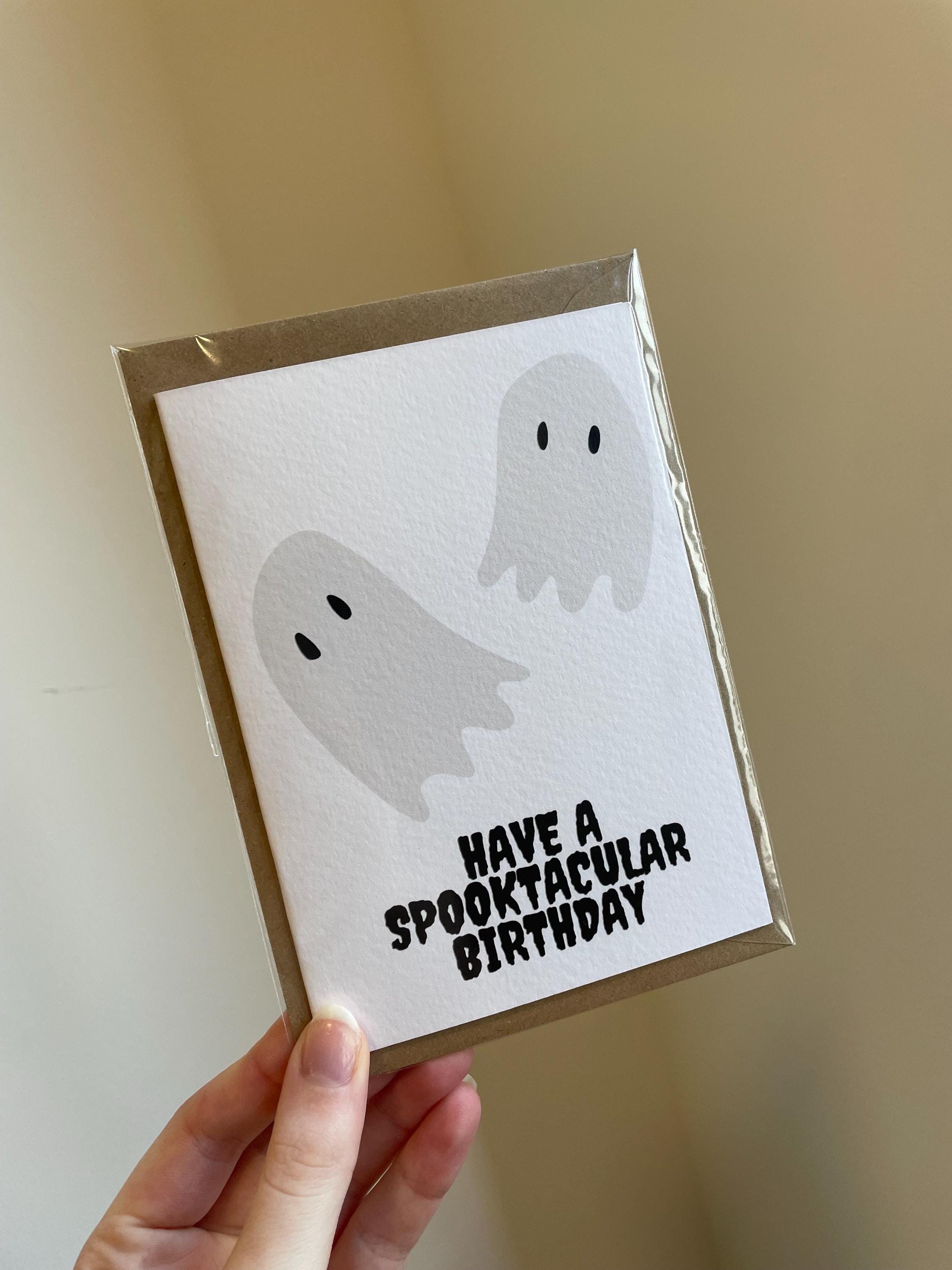 Spooky Ghost Birthday Card – “have a Spooktacular Birthday” - Etsy