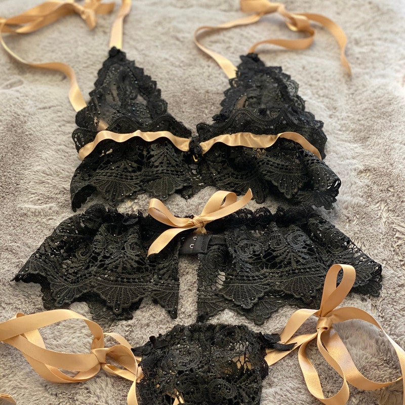 Lace Lingerie Set - Etsy