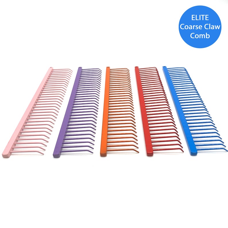 Dog Grooming Professional Elite Comb 7.5" Claw (bent Pin) Coarse - MADE ...