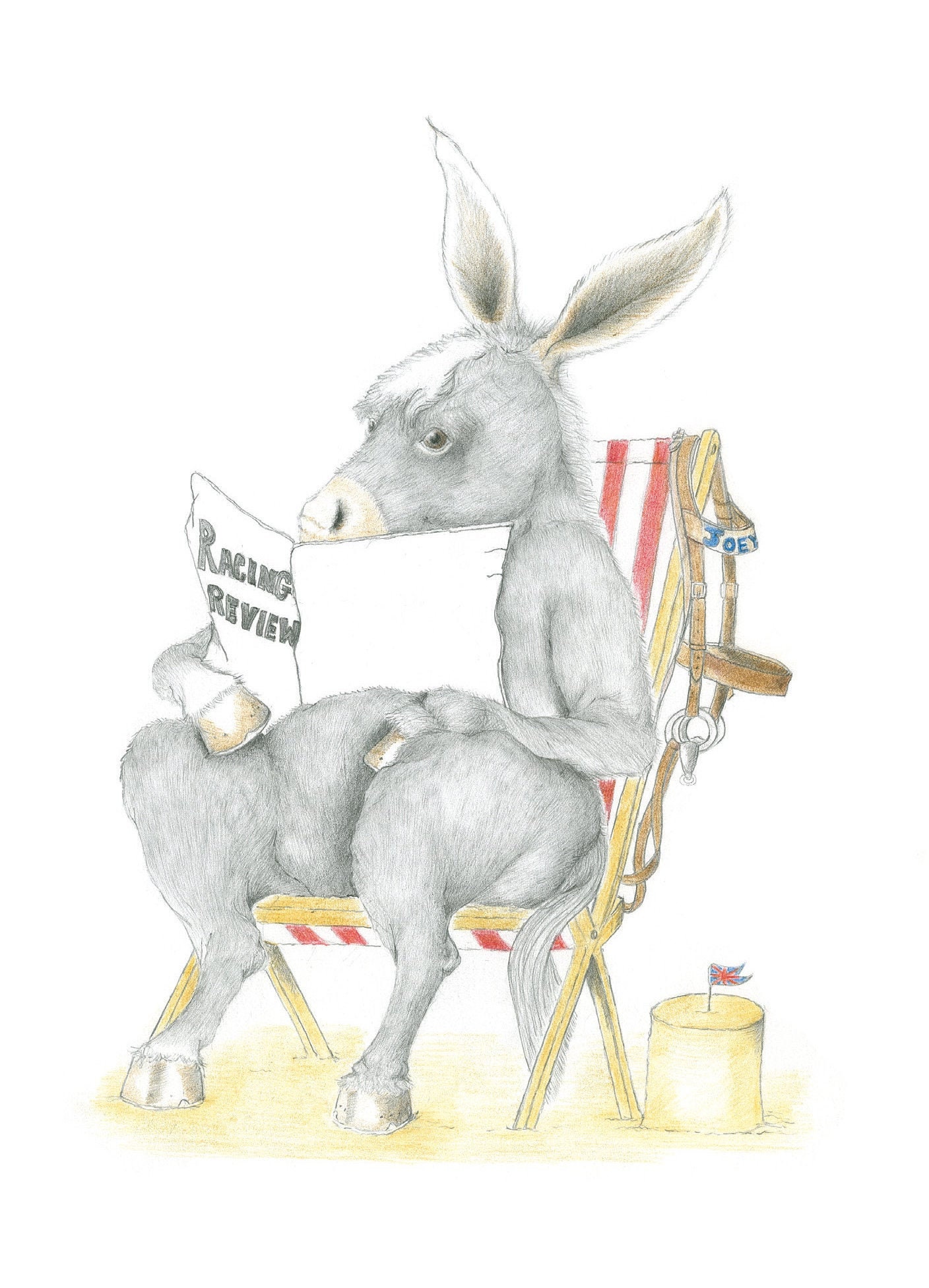DONKEY IN A DECKCHAIR - Etsy UK