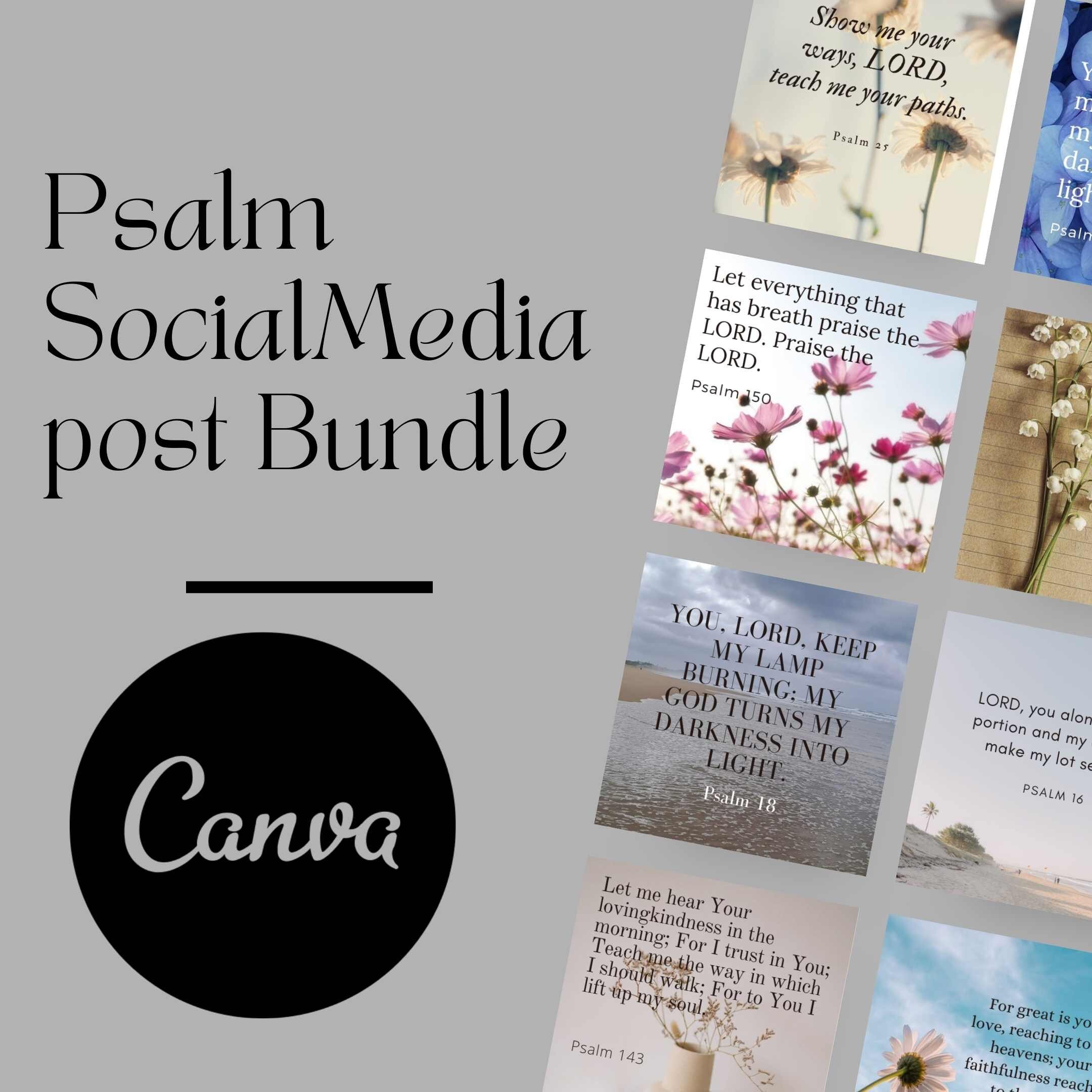 Psalm Social Media Posts Verses From Psalms for Social Media - Etsy