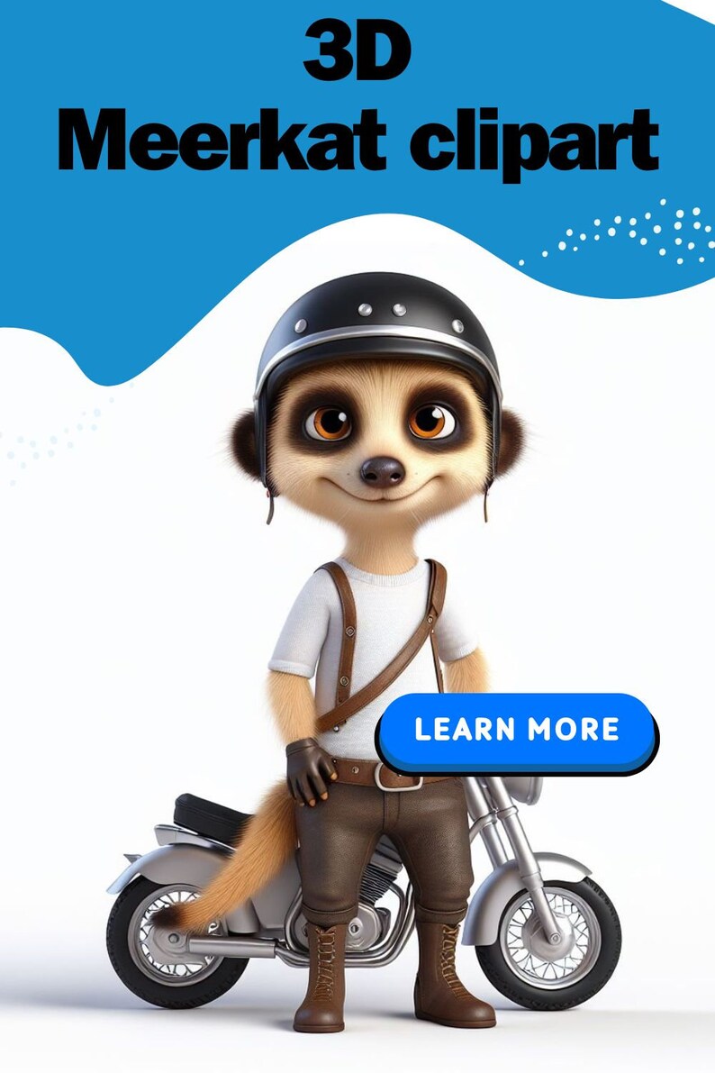 73 Images. 3D Meerkat Clipart Collection Digital Download. Cute Clipart ...