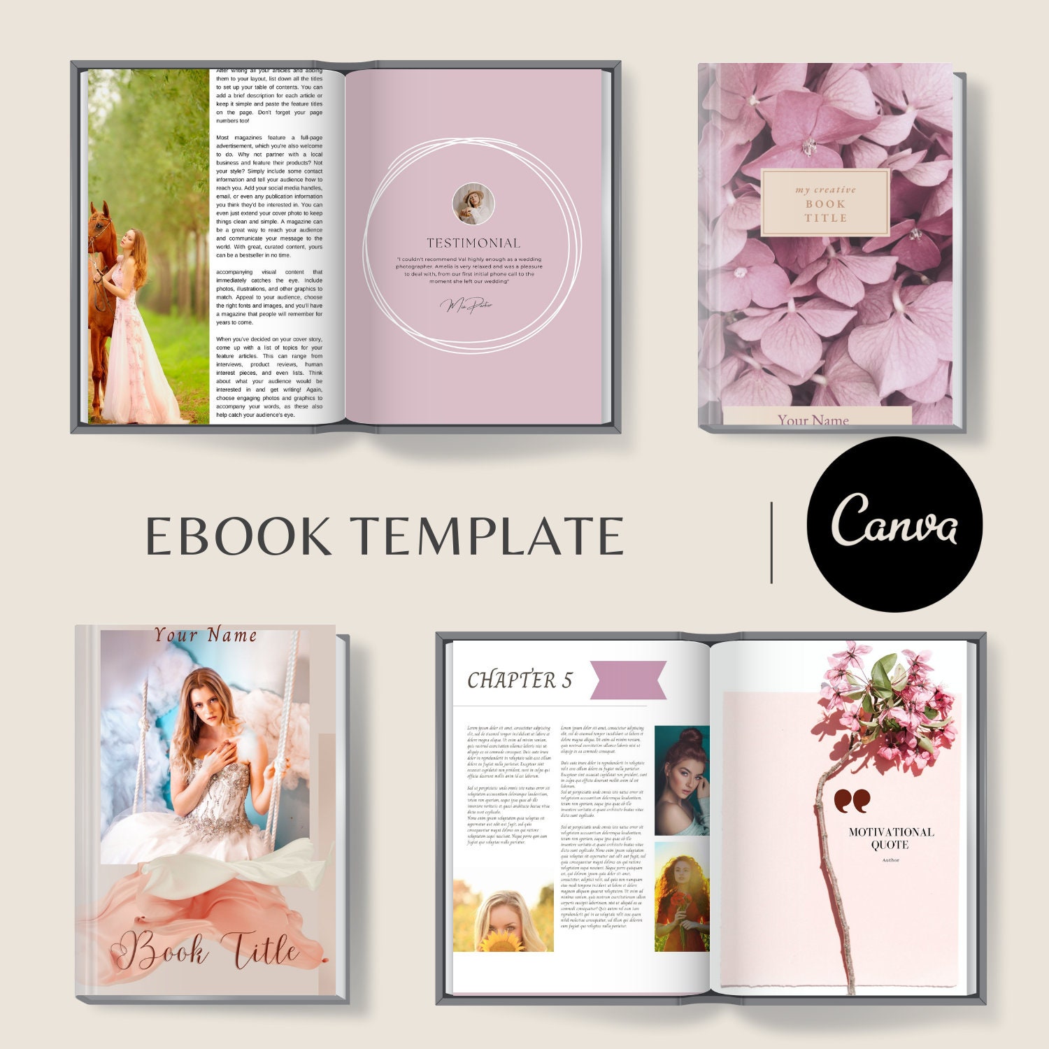 E-book Canva Template, Workbook Template,, Course Workbook , Coaching ...