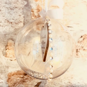 Personalised Memorial Christmas Bauble / Keepsake 'no Longer by Our ...