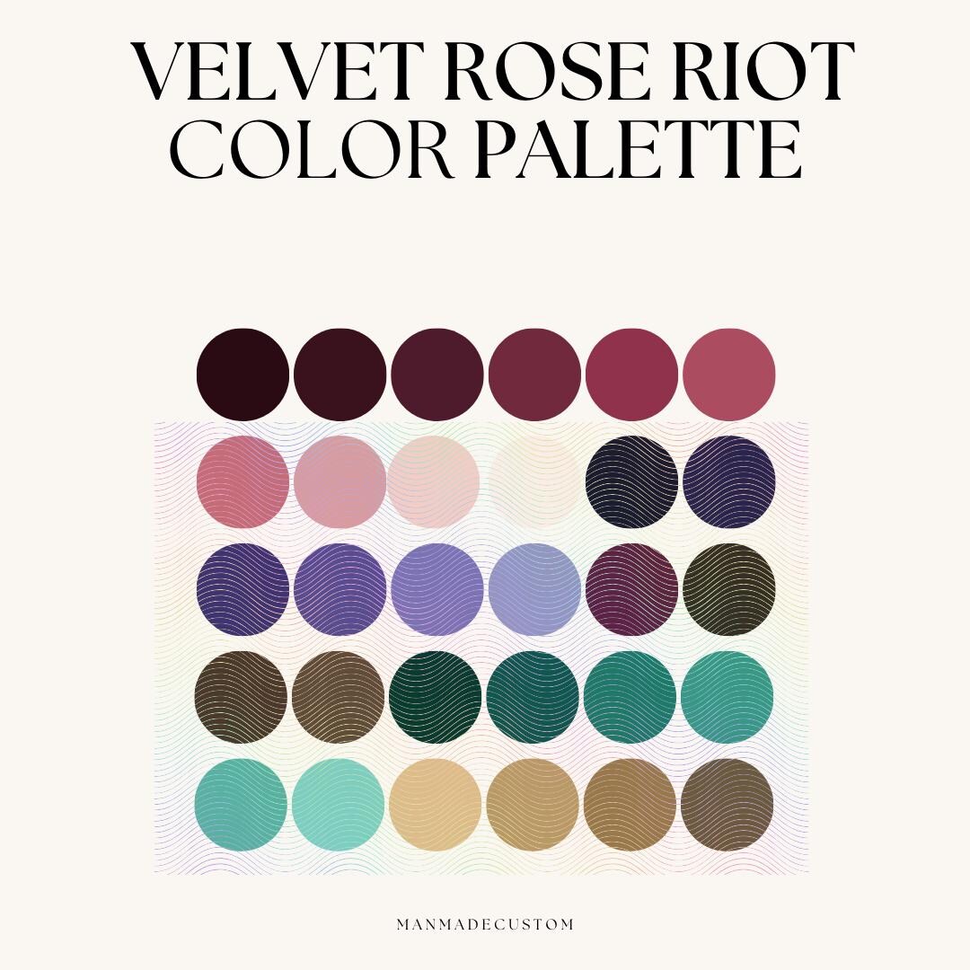 Velvet Rose Riot – Procreate Color Palette | 30 Moody Vintage Jewel ...