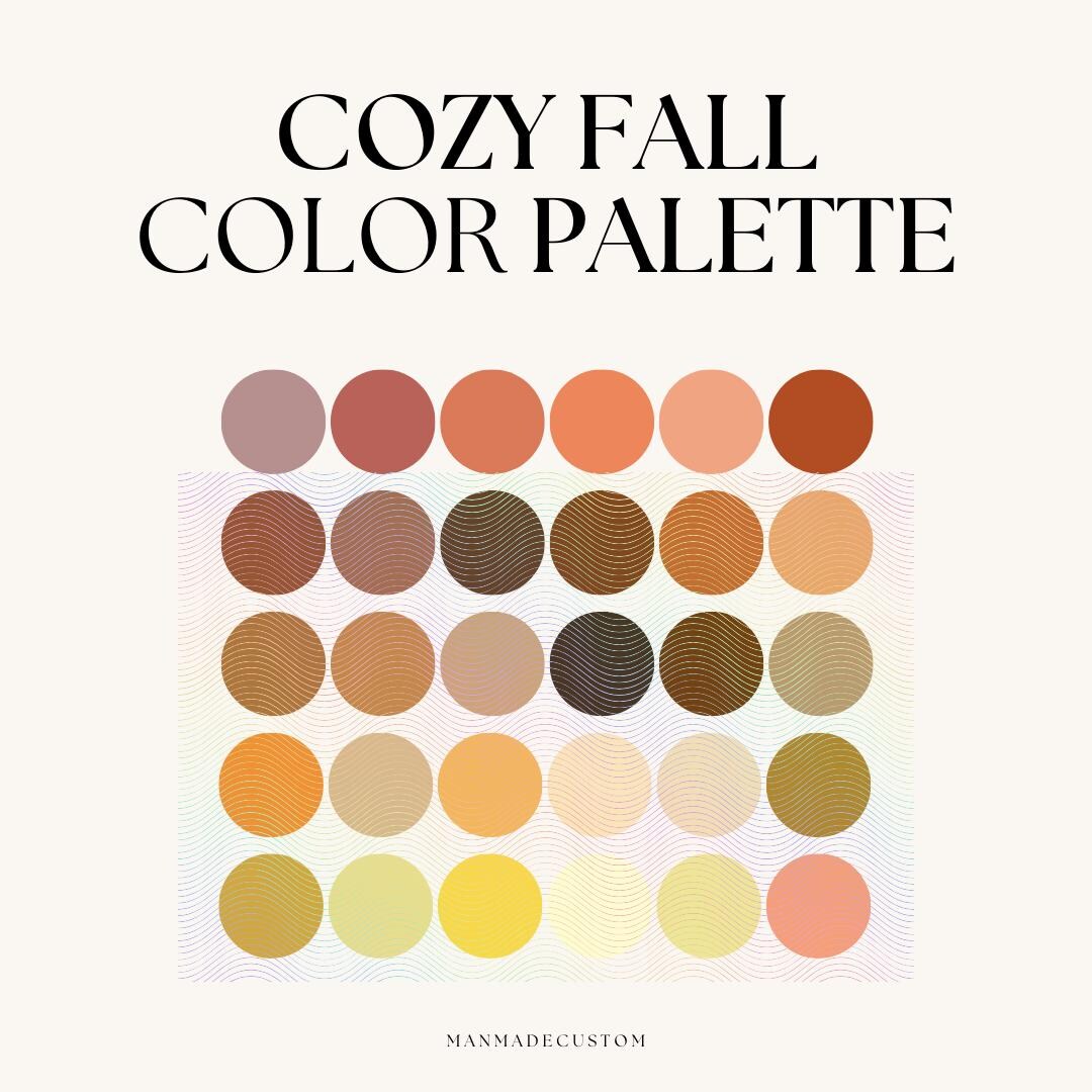 Cozy Fall Procreate Color Palette | 30 Autumn Swatches for Digital Art ...