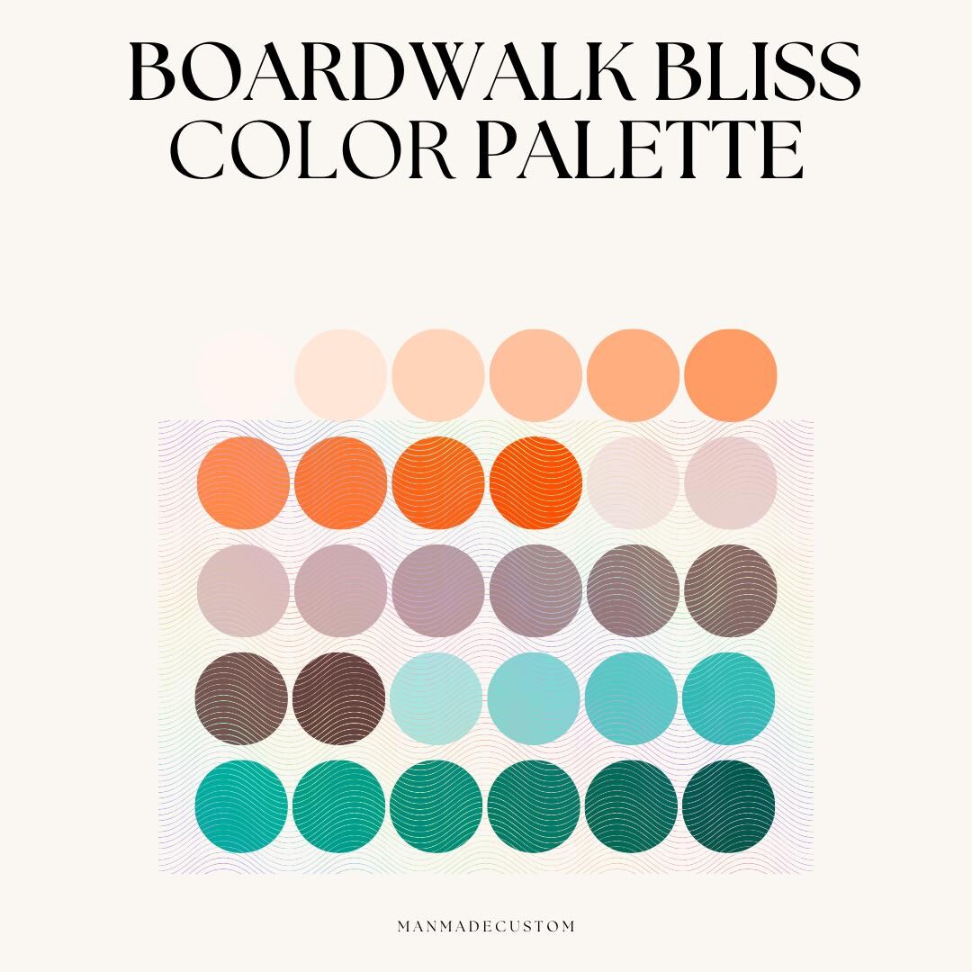 Boardwalk Bliss | 30-color Procreate Palette | Summer Pastel Color ...