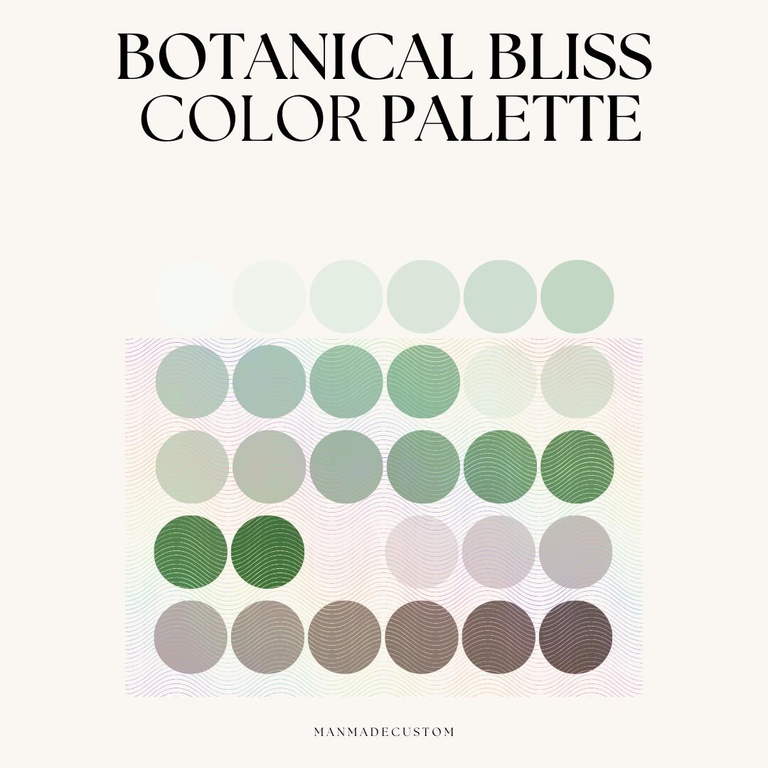 Botanical Bliss – Procreate Color Palette | 30 Earthy Green & Neutral ...