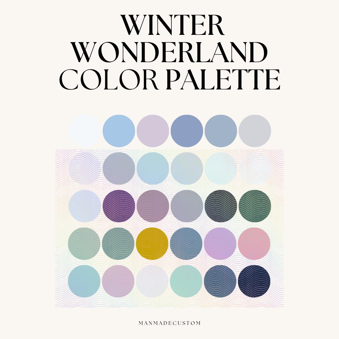 Winter Wonderland Color Palette for Procreate | 30 Frosty Winter Colors ...