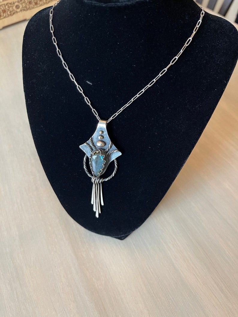 Sterling Silver Magic Crystals Labradorite Necklace Handmade - Etsy