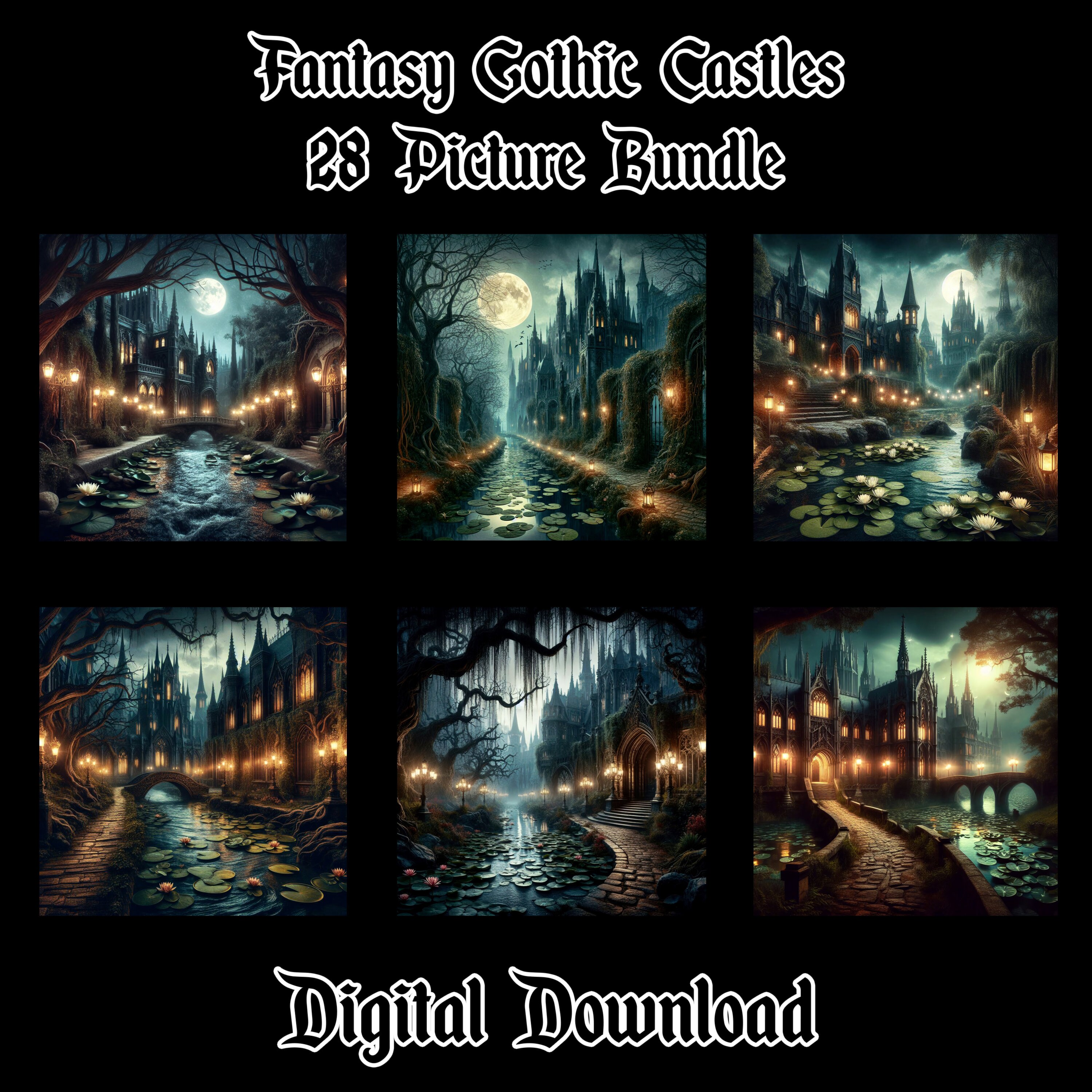 Fantasy Gothic Castles A Set of 28 High Quality Gothic Castle JPEG ...