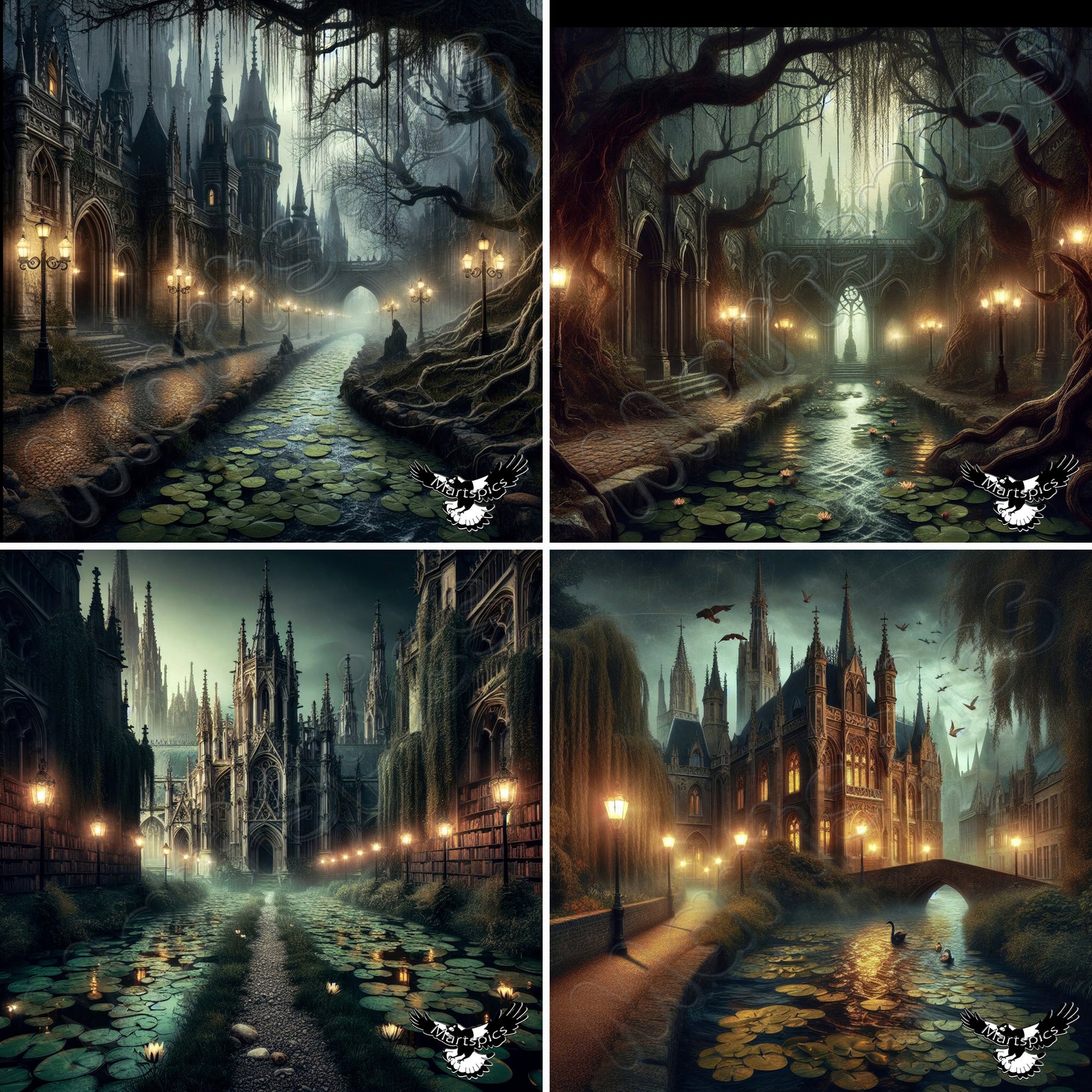 Fantasy Gothic Castles A Set of 28 High Quality Gothic Castle JPEG ...