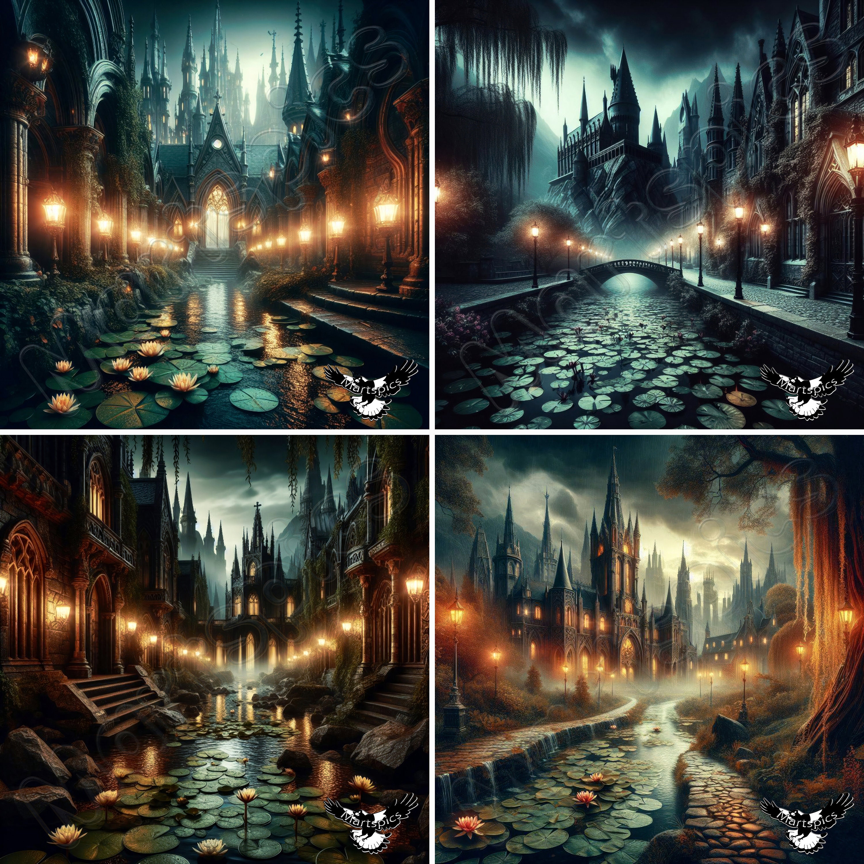 Fantasy Gothic Castles A Set of 28 High Quality Gothic Castle JPEG ...