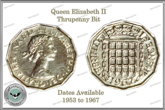 British Pre-decimal Elizabeth II Thrupenny Bit Three Pence - Etsy