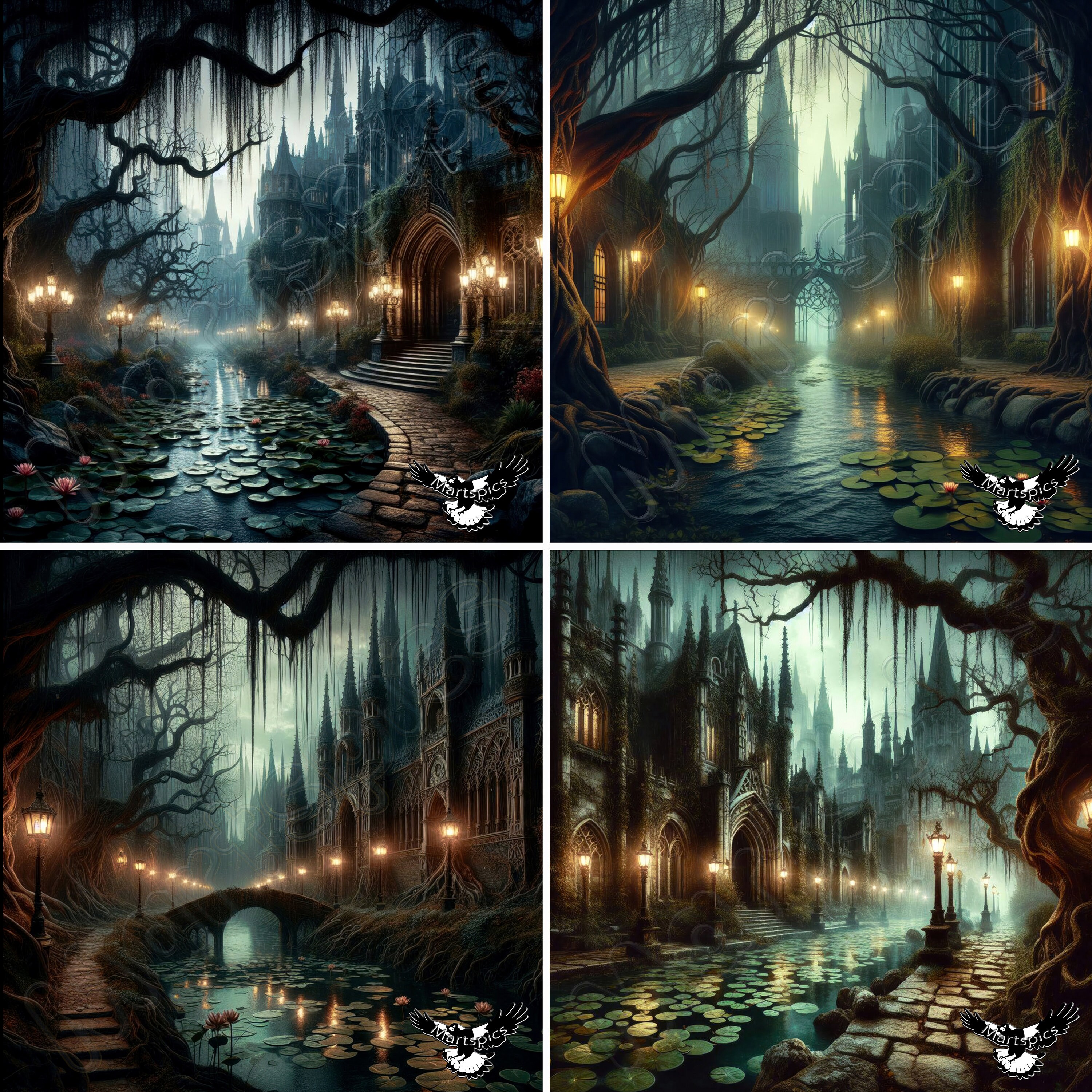 Fantasy Gothic Castles A Set of 28 High Quality Gothic Castle JPEG ...