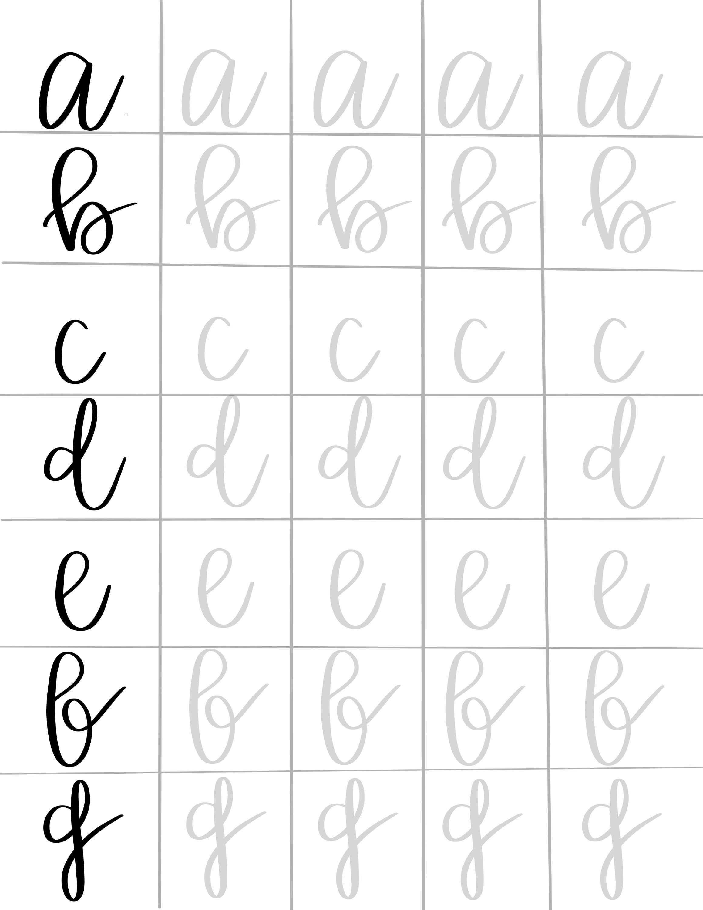 Hand Lettering Alphabet