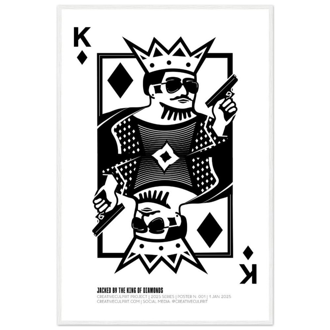 Jacked by the King OF DIAMONDS - Classic Matte Paper Wooden Framed ...