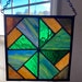 Original Stained Glass Square Mosaic Panel Southwestern - Etsy