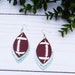 Custom Team Spirit Feather Football Faux Leather Earrings, Football ...