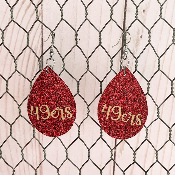 49ers Earrings - Etsy