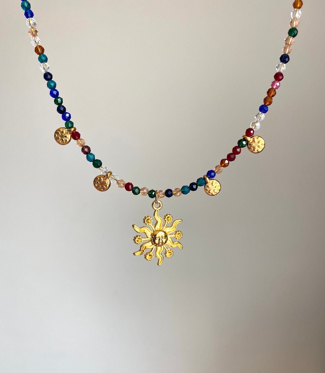 Collar De Sol Para Ella, Collar Colgante De Sol De Oro, Gargantilla De ...