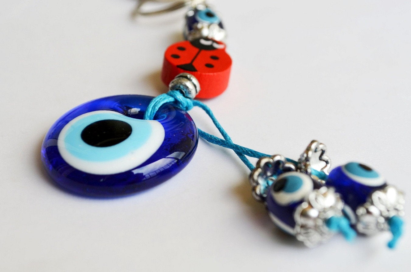 Turkish Evil Eye Keychain Ladybug Ladybird Keychain With Evil | Etsy