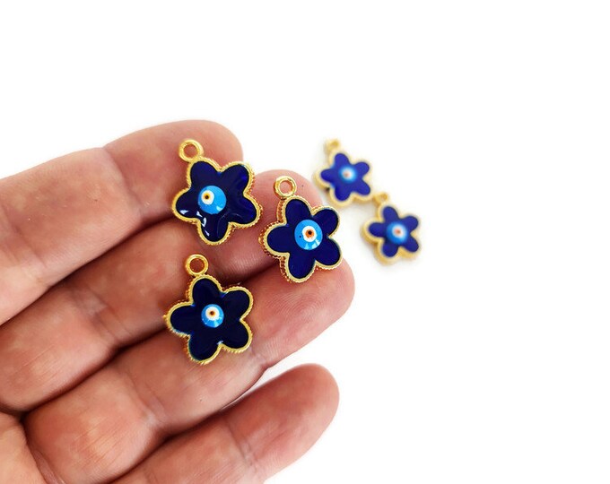 4 Mm Navy Blue Turkish Evil Eye Tiny Beads From Turkey Set of - Etsy