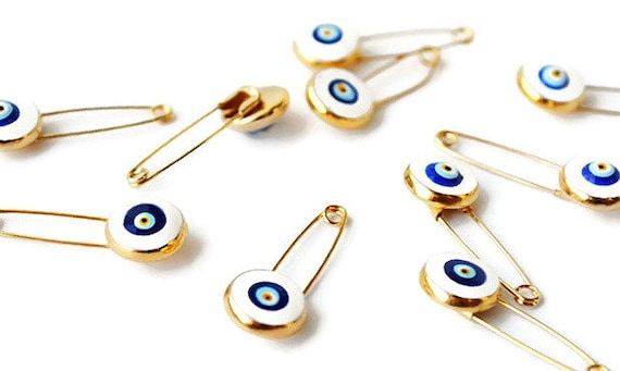Turkish Evil Eye Safety Pins Wedding Invitation Favor Supplies - Etsy