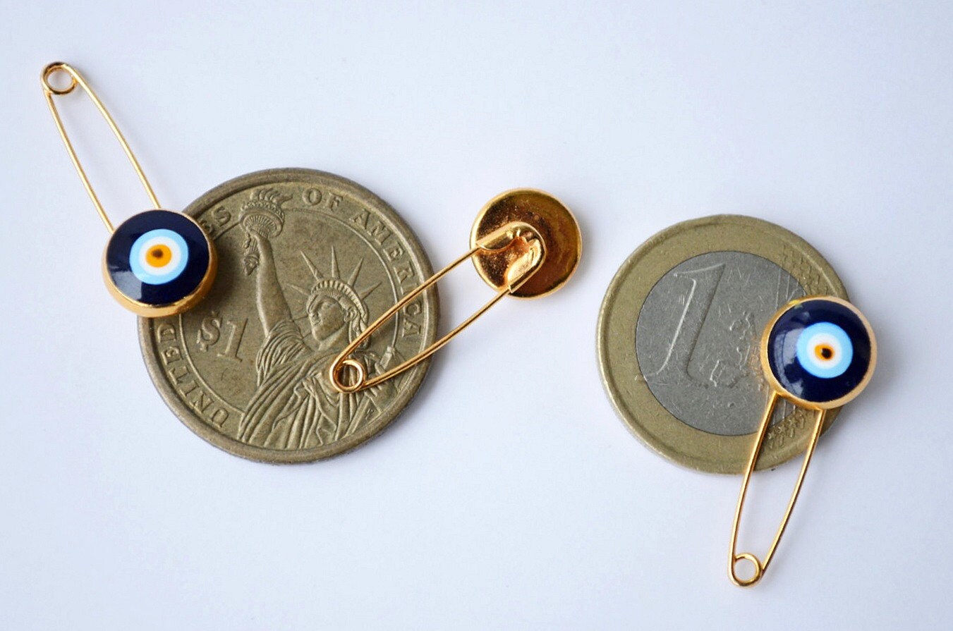 5 Pcs Evil Eye Safety Pins Wedding Invitation Favor Supplies - Etsy