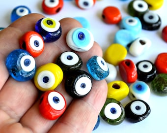 Mix Color Evil Eye Beads Set of 50 Evil Eye Beads 8 Mm Glass - Etsy