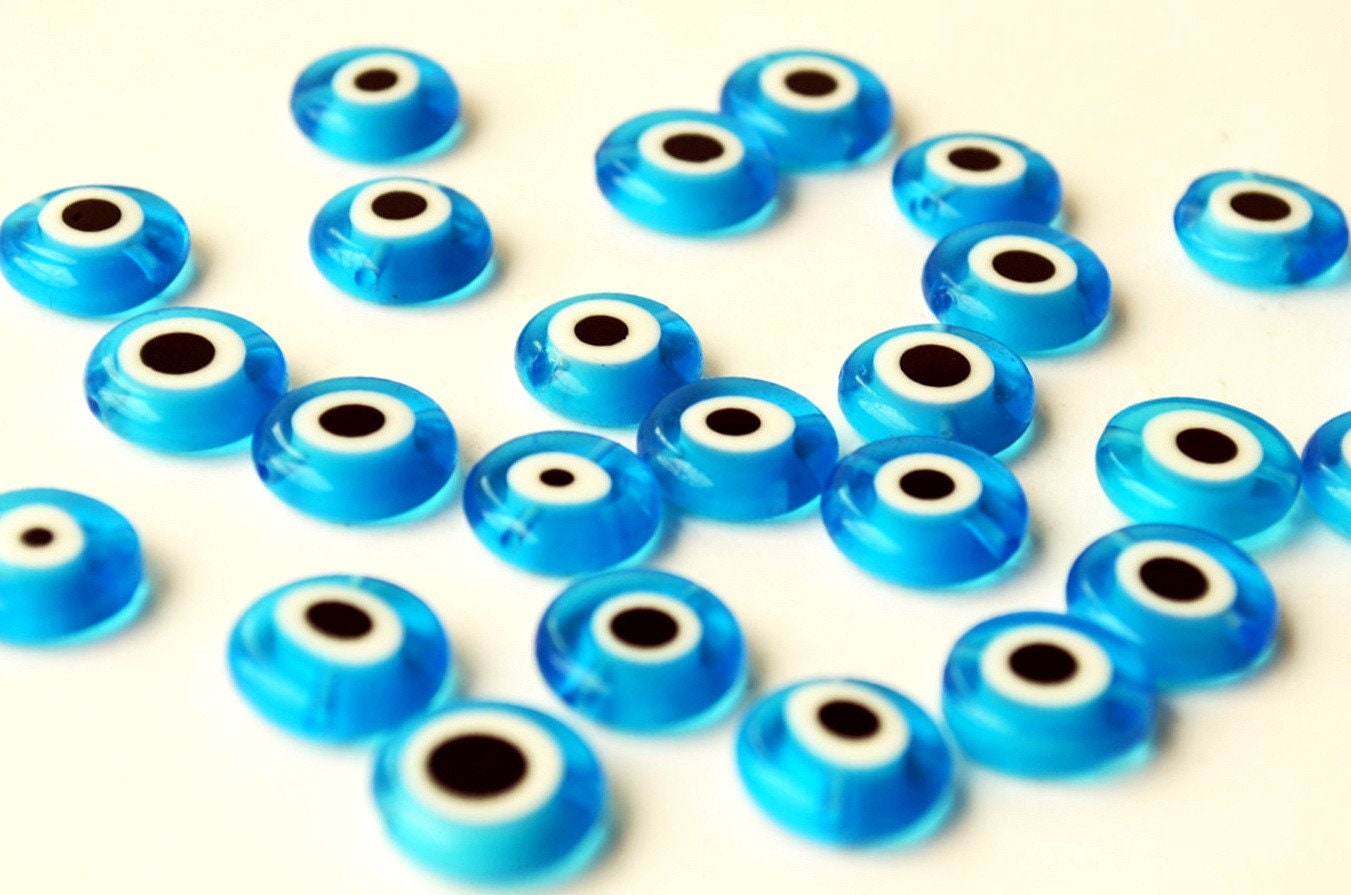 Large Evil Eye Beads 20 Pcs Turquoise Blue Evil Eye 14mm | Etsy