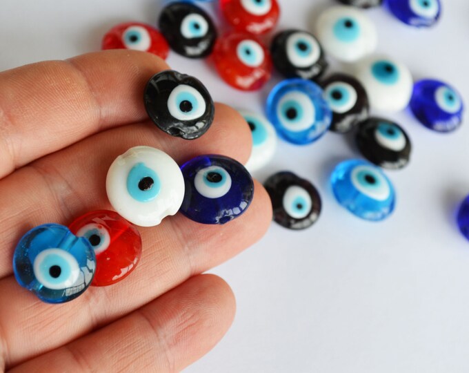 Baby Blue Evil Eye Beads Set of 15 Evil Eye Beads 10 Mm | Etsy