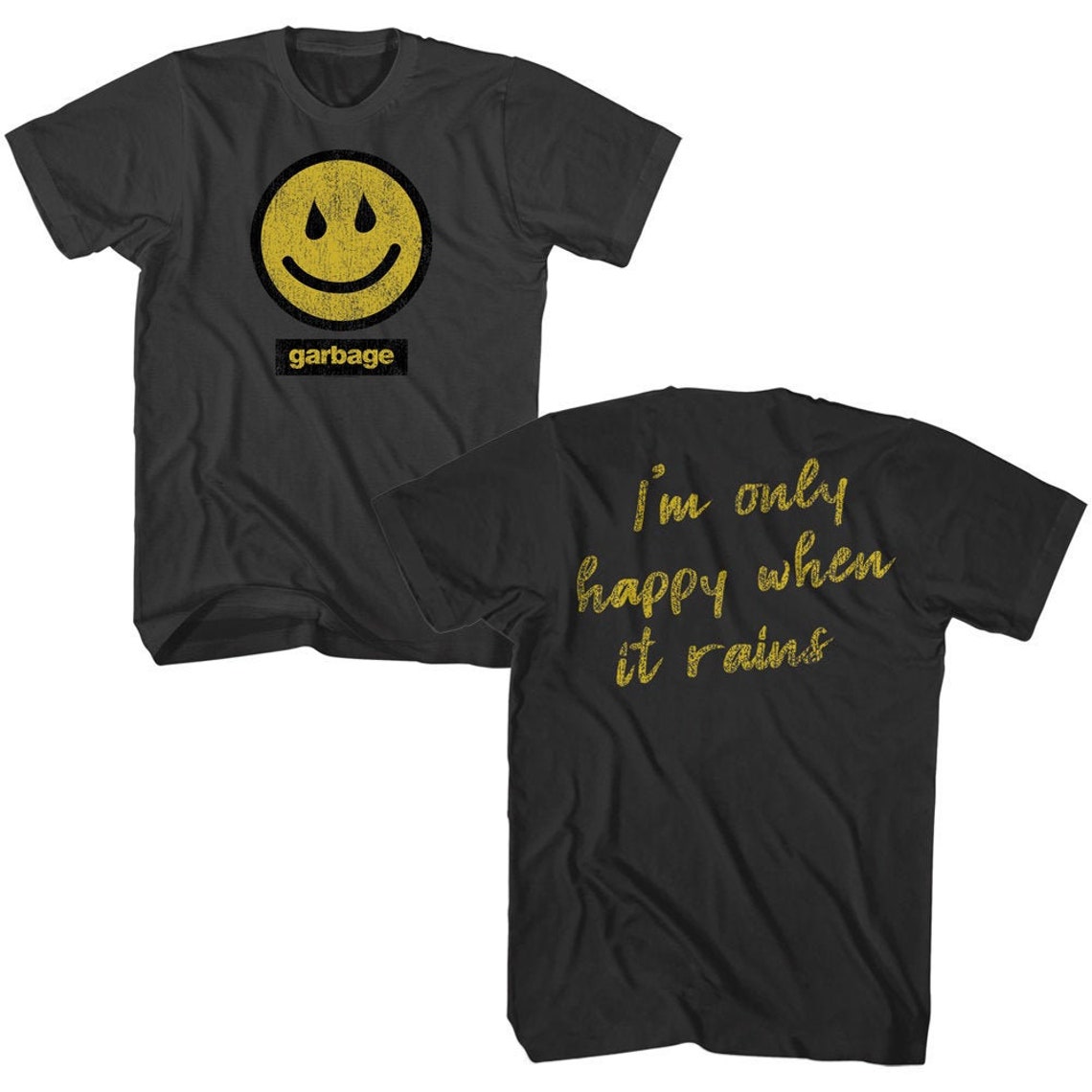 Garbage Im Only Happy When It Rains Alternative Roll Music Etsy