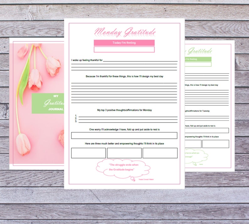 Daily Gratitude Journal, Digital Print, Instant Download - Etsy