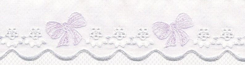 Lavender Bow Batiste Embroidery Trim: 2.5" Scalloped Edging - Etsy