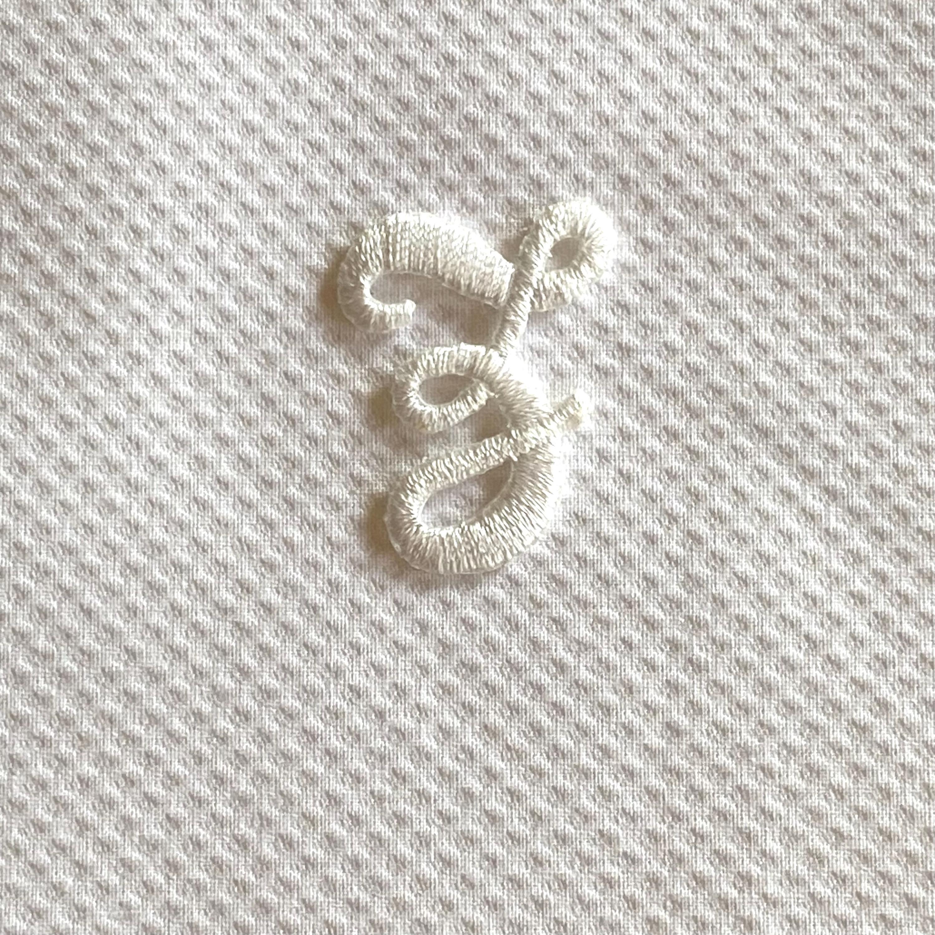 White Applique Iron on Script Letters 1 - Etsy