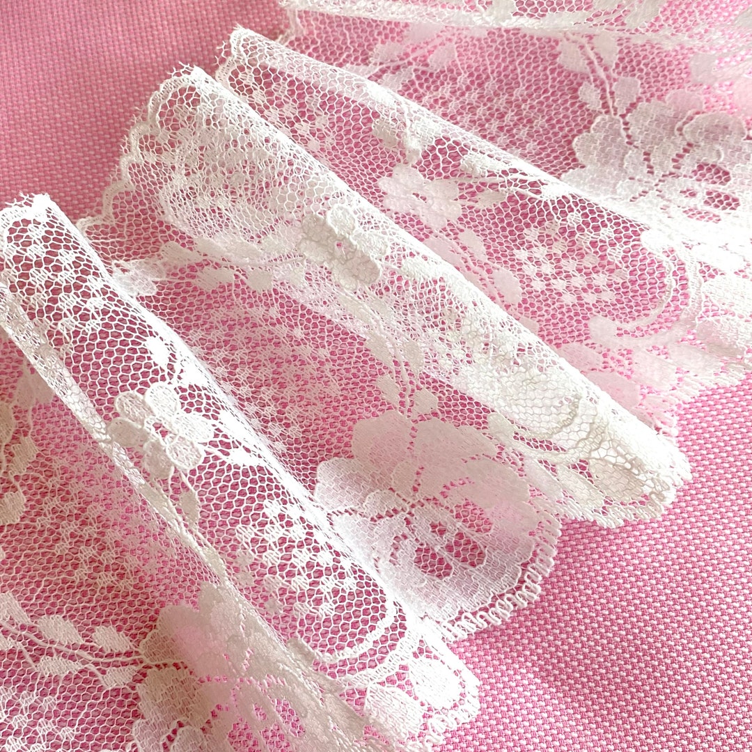 English Lace Edging White Lace Cotton/rayon/polyester Lace Edging White ...