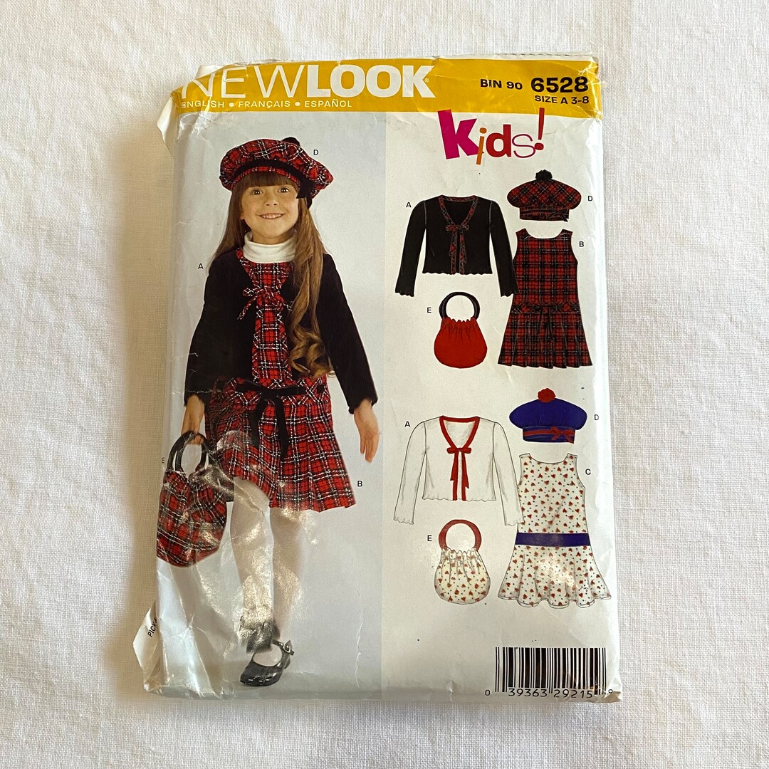 New Look 6528 Pattern for Girl Jumper, Jacket, Beret and Cloth Purse ...