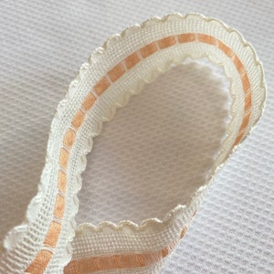 5yds Ivory Jacquard Ribbon With Mesh Detail and Woven in Ribbon - Etsy