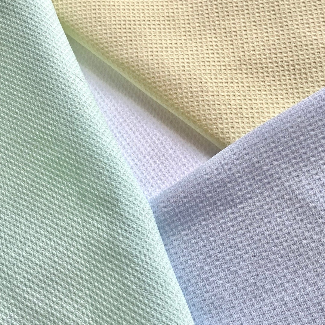 100% Pima Cotton Pique in Blue, Pink, Peach, Lavender, Mint, Ivory 60 ...