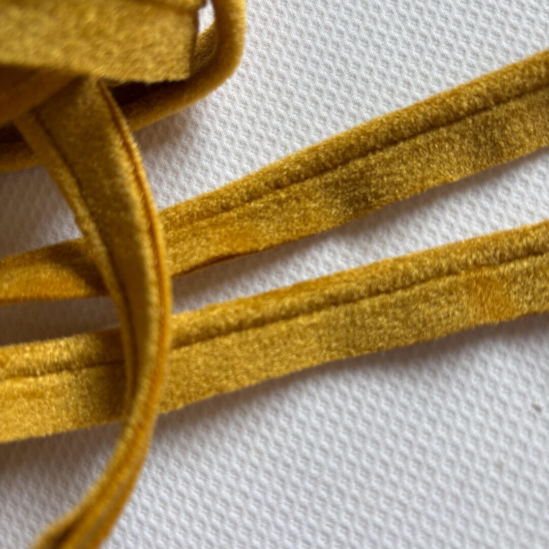 7 Yds Gold Velvet Piping Gold Cording Honey Velvet Cording Yellow ...