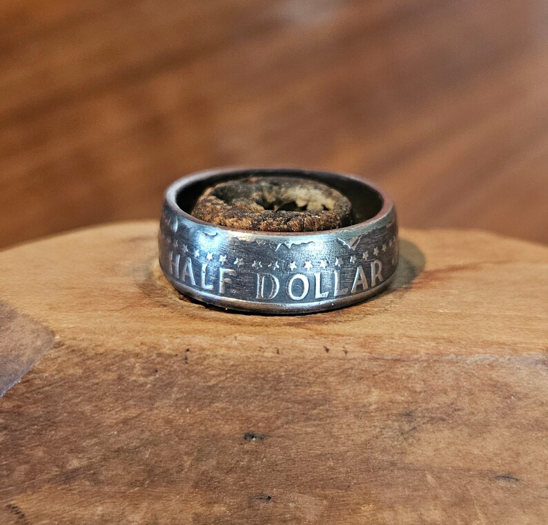Handmade Kennedy Half Dollar, Clad, Half Dollar, Coin Ring, Polished ...