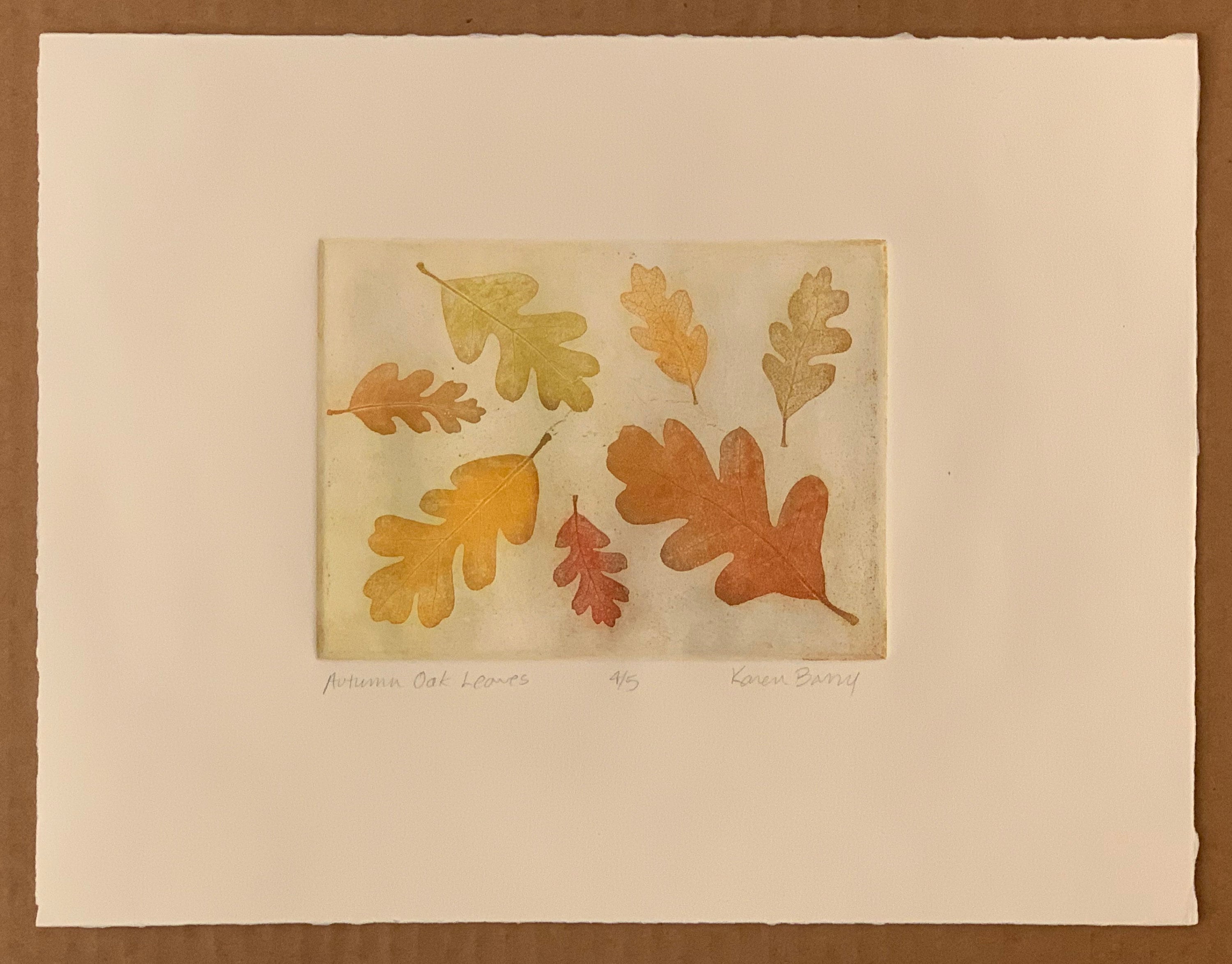 Autumn Oak Leaves Original Softground Etching, Limited Edition - Etsy UK