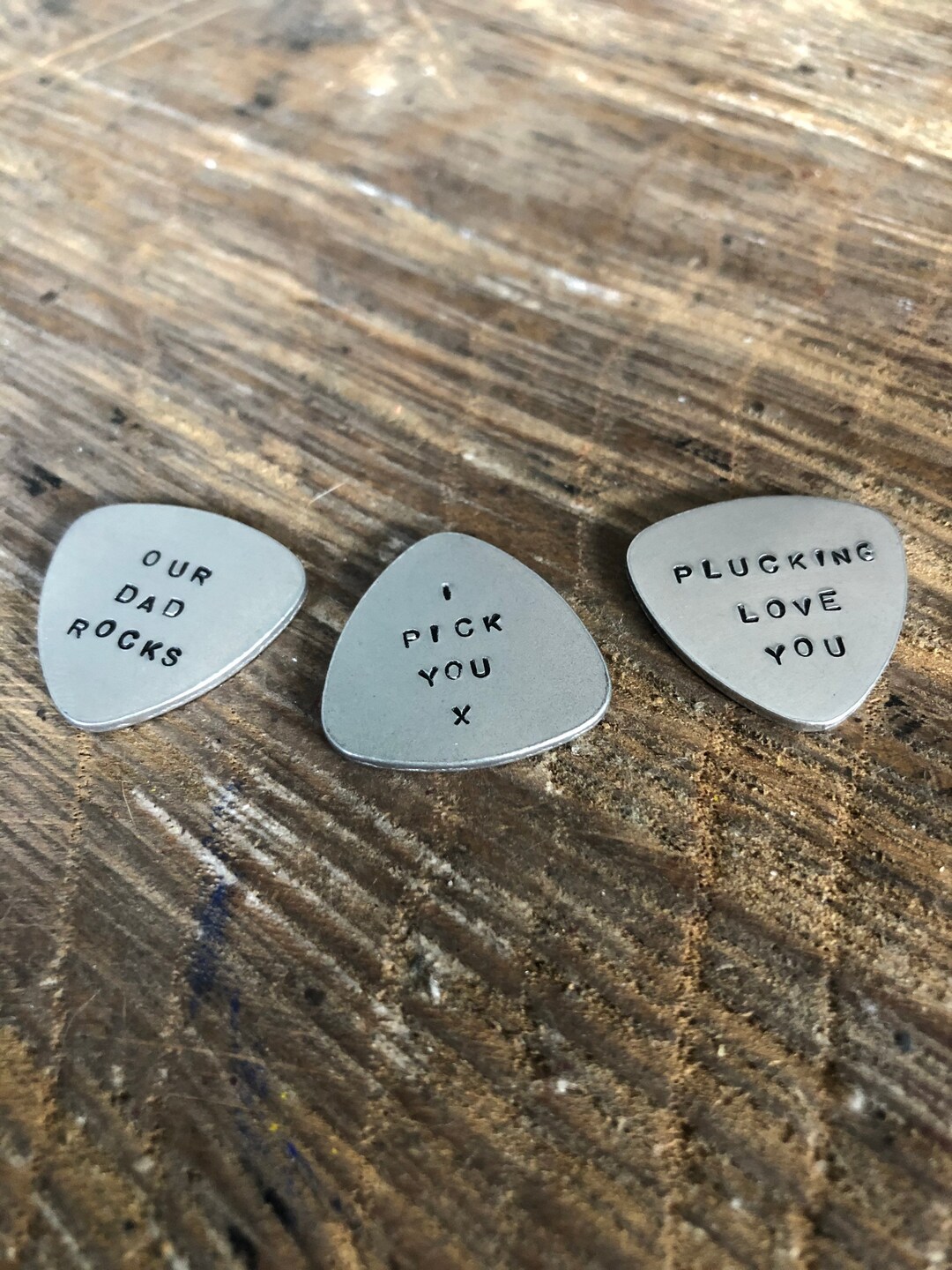 Hand Stamped Custom Guitar Musician Music Pick Plectrum Unique Fun Dad ...
