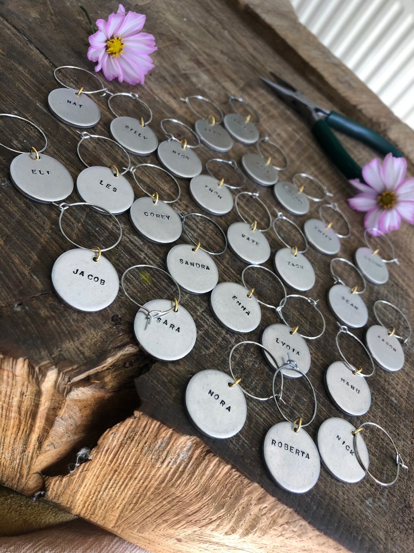 Wedding Day Wine Glass Charm Pendant Gift Placement Favours Keepsake ...