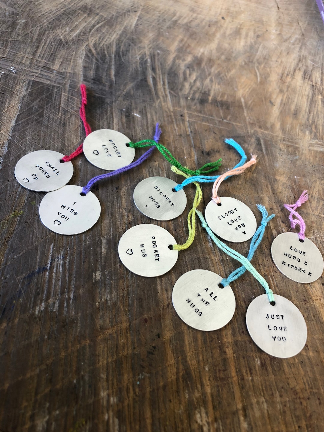 Hug Tokens Love Comfort Handmade Personalised Pocket Wallet Fun Novelty ...