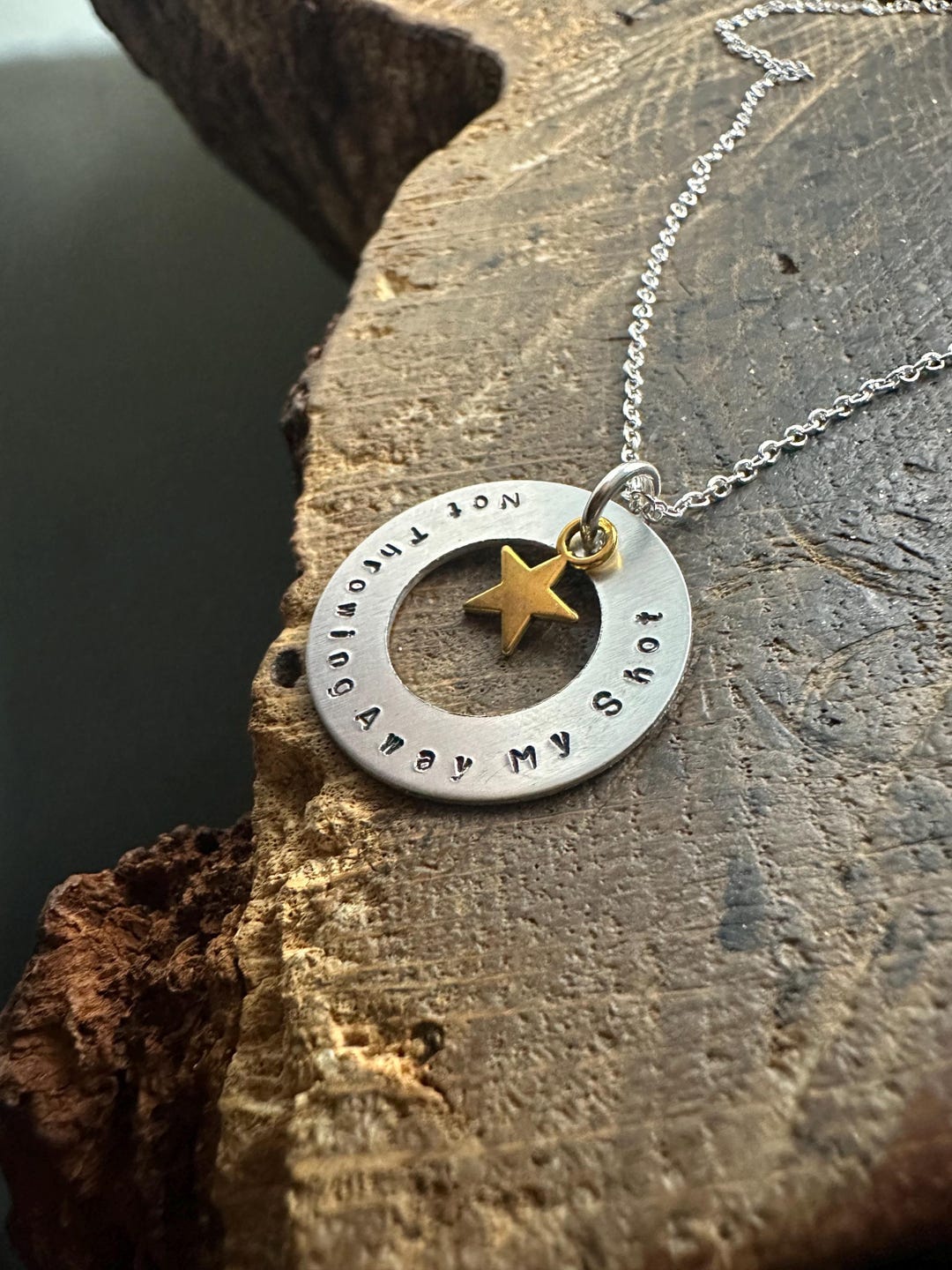 Hand Stamped Custom Name Hamilton Pendant Silver Necklace Jewellery ...