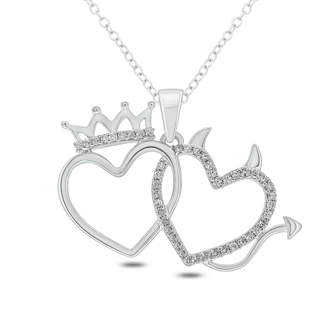 Cali Trove 925 Sterling Silver 1/6ct Round White Natural Diamond Angel ...