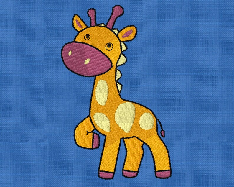 Giraffe Machine Embroidery Design, Any Size, Instant Download. - Etsy